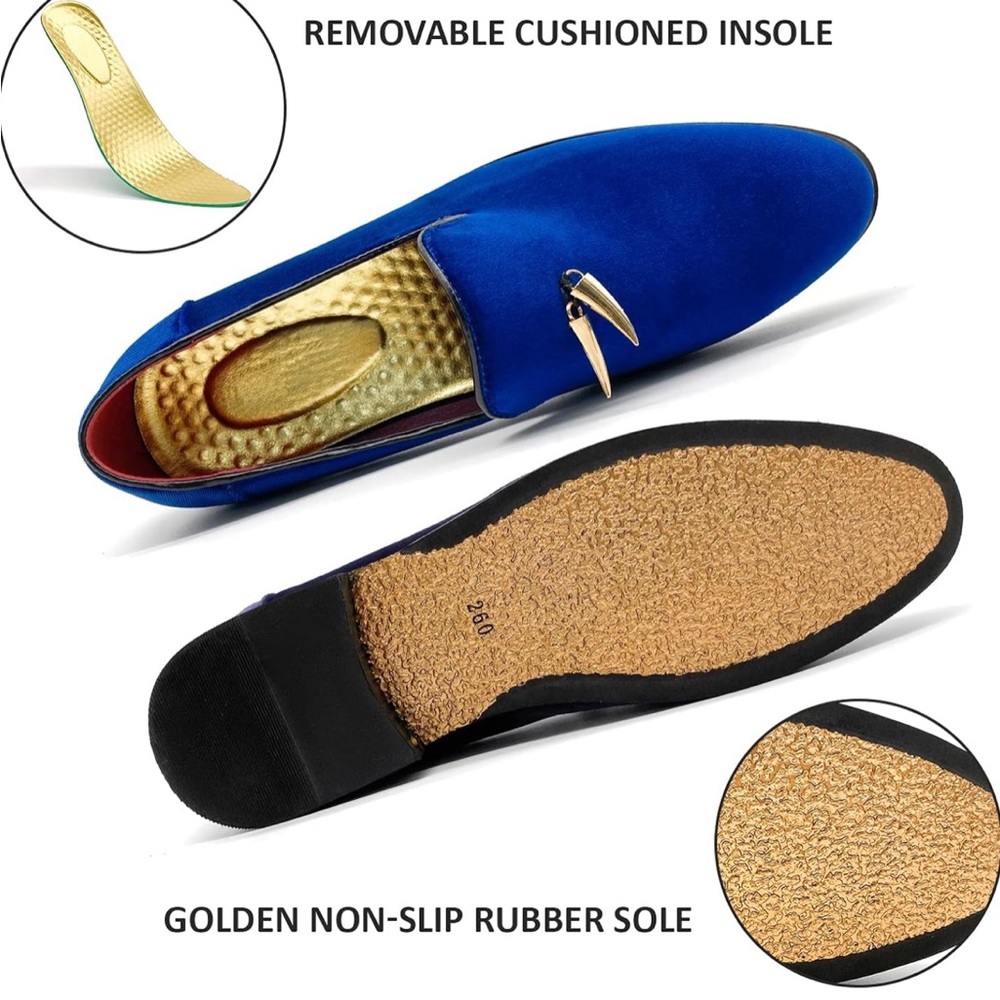 Enzo Romeo Royal Blue Men‘s Dress Shoes Size 12 - Gem